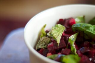 beet salad with basil and olive oil - Nourished Kitchen