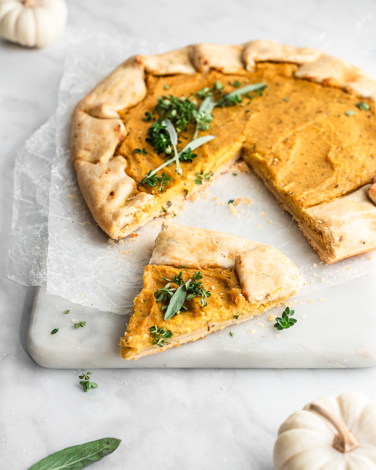 Pumpkin Galette Recipe with Sage and Thyme - Nourished Kitchen