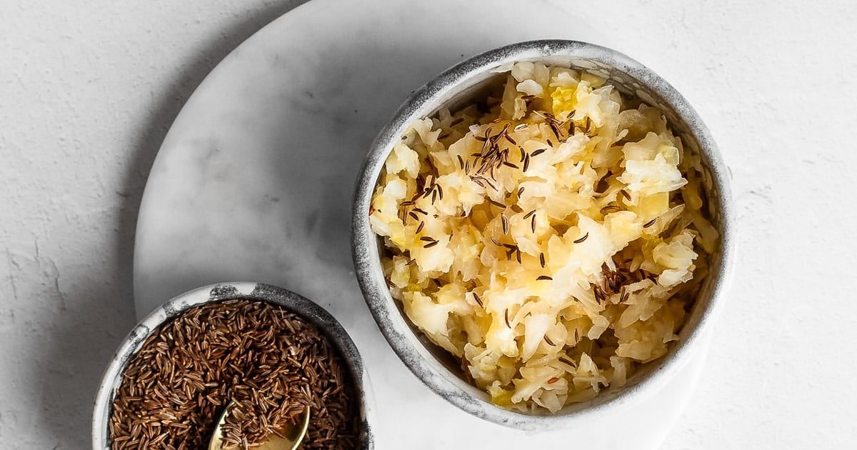 Homemade Caraway Sauerkraut Recipe - Nourished Kitchen