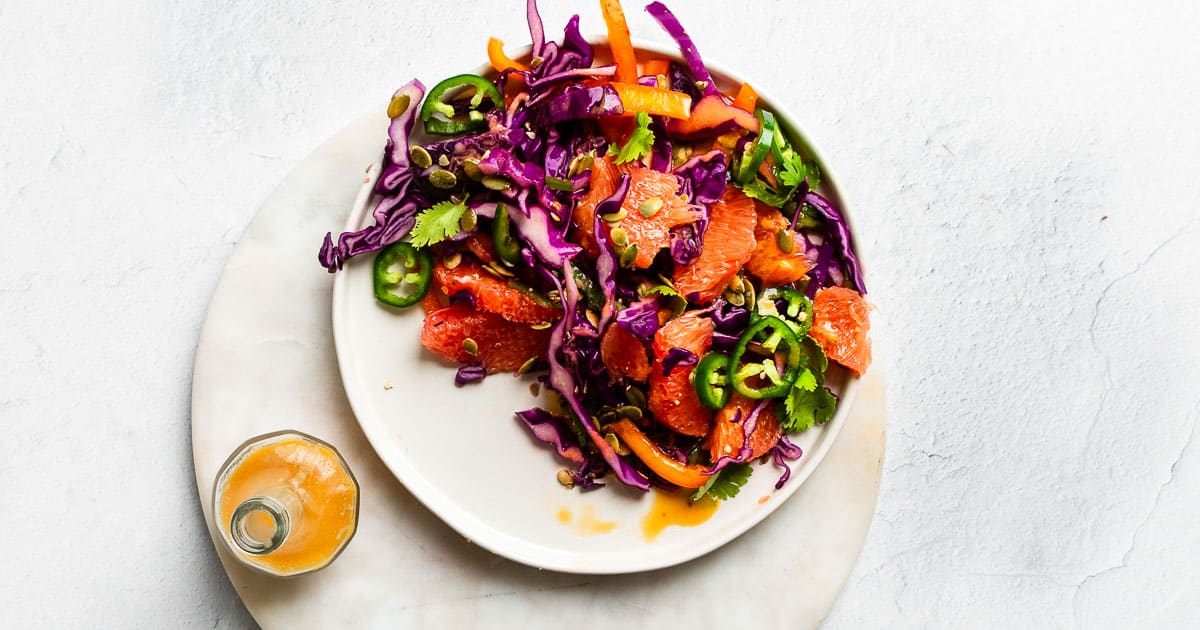 Red Cabbage Salad Recipe with Honey-Lime Dressing