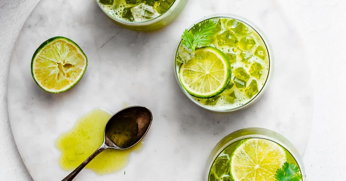 Herbal Limeade Recipe with Cilantro and Mint - Nourished Kitchen